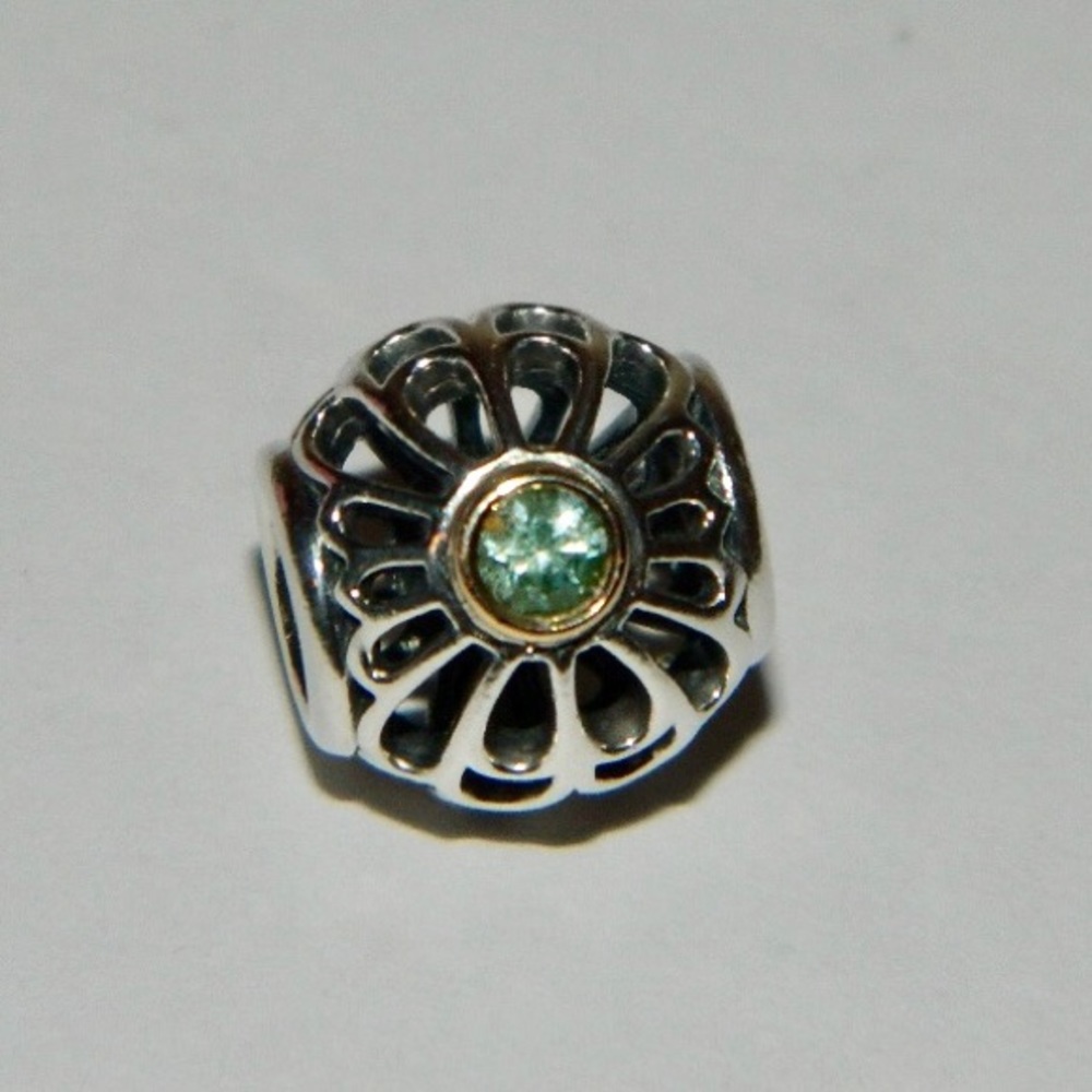 Authentic Pandora Vintage Allure 14k 925 Charm - Gem